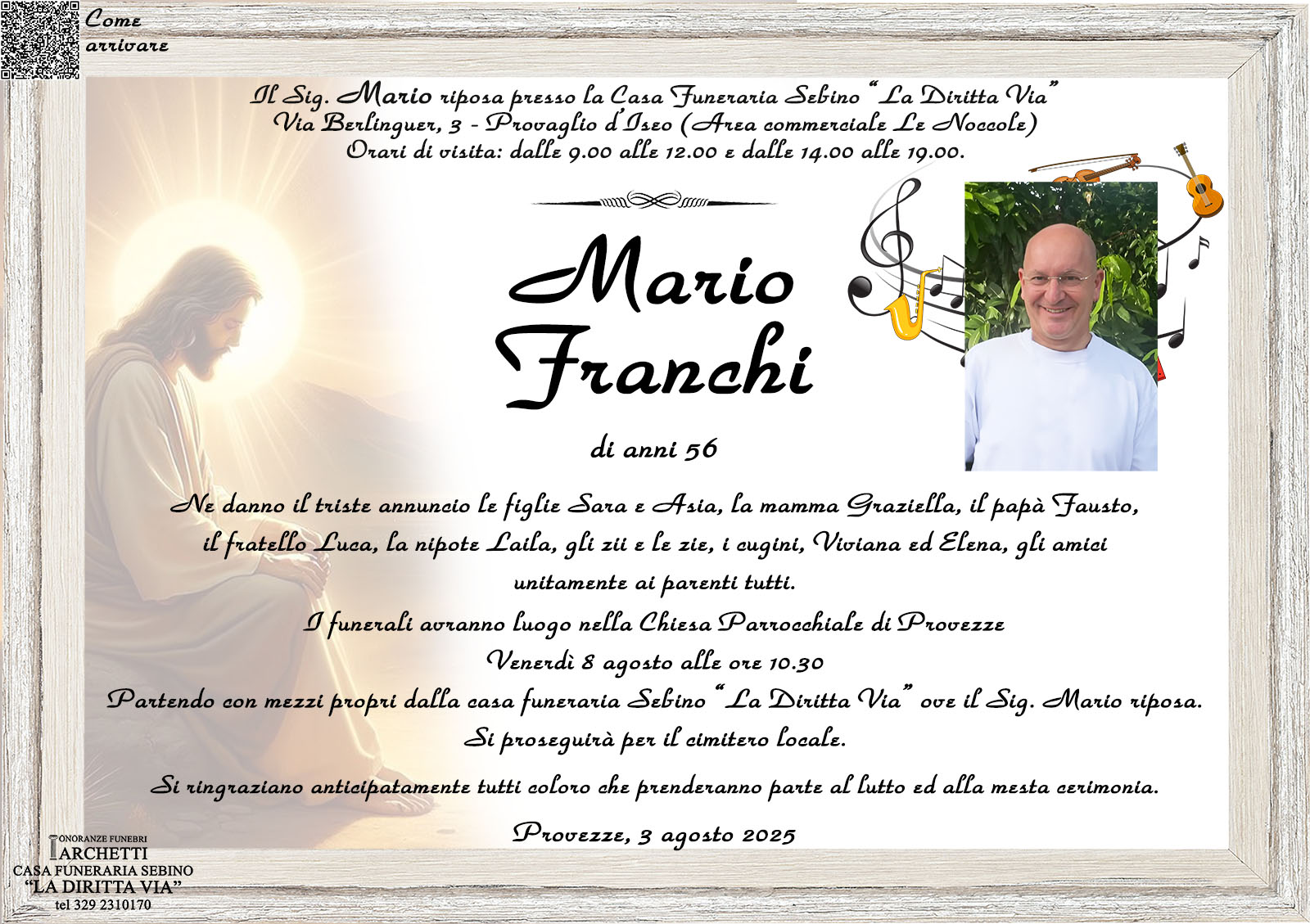 Onoranze Funebri Archetti - Necrologi & Messaggi